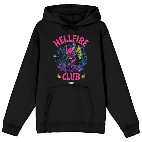 Stranger Things Hellfire Club Skull Demon Vector Art Adult Black Hoodie ...