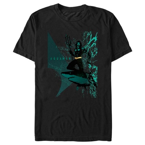 Men's Aquaman King Shark Ride T-shirt - Black - Large : Target