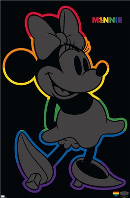 Trends International Disney Minnie Mouse - Rainbow Outline Framed Wall ...
