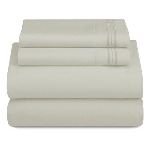 King Size Sheets Set Deep Pocket Bedding 4 Piece Solid Sheet Set ...
