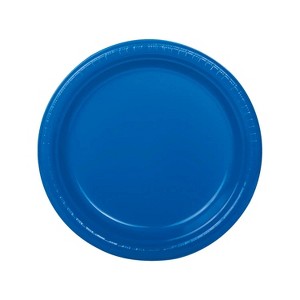 9" Blue Disposable Plastic Dinner Plates - 20 Ct. : Target