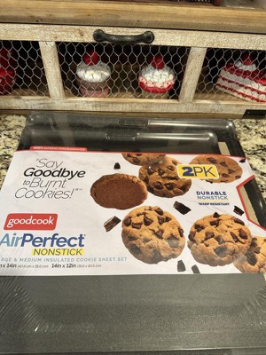 Goodcook Airperfect Medium And Large 2pk Insulated Nonstick Baking ...