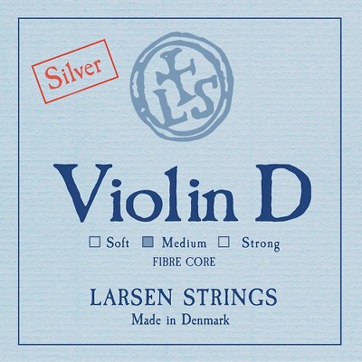 Larsen Strings Original Violin D String 4/4 Size Silver Wound, Medium ...