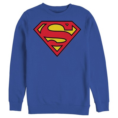 Men's Superman Classic Logo Sweatshirt - Royal Blue - Large : Target