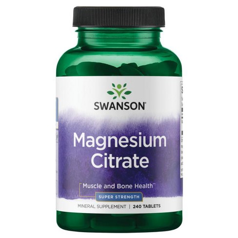 Swanson Magnesium Citrate - Super Strength 112.5 Mg 240 Tabs : Target
