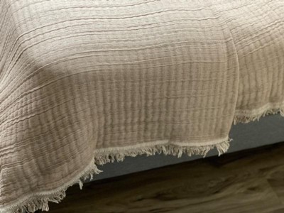 Reversible Textured Cotton Chambray Coverlet - Casaluna™ : Target