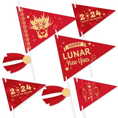 Big Dot Of Happiness Lunar New Year - Lantern Decorations Diy 2024 Year ...