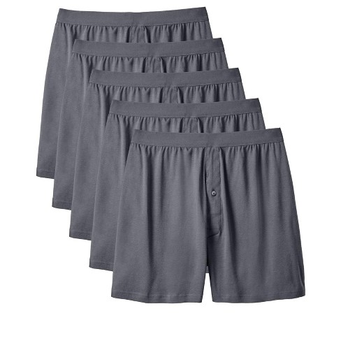Kingsize Men's Big & Tall Cotton Boxers 5-pack - 4xl, Steel : Target