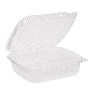 Inno-pak 9" X 9" X 3" Clamshell Container 1-compartment Clear Rpet - Pack Of 80 : Target