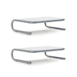 Mind Reader Large Dual Monitor Stand/riser For Computer Screens Black ...