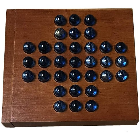 We Games Marble Solitaire Wooden Travel Game - 5 Inches : Target