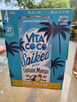 Vita Coco Spiked With Captain Morgan Pina Colada - 4pk/12 Fl Oz Cans ...