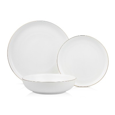 Stone Lain Amy 24-piece Dinnerware Set Porcelain, Service For 6, White ...