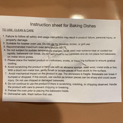 2pc Stoneware Rectangle Baking Dish Set - Figmint™ : Target