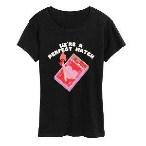 Women's - Instant Message - We're a Perfect Match Short Sleeve Graphic ...