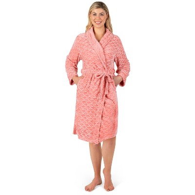 Pavilia Short Robes For Women, Plush Soft Bathrobe Womens Lightweight ...