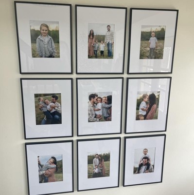 Thin Gallery Matted Photo Frame Black - Threshold™ : Target