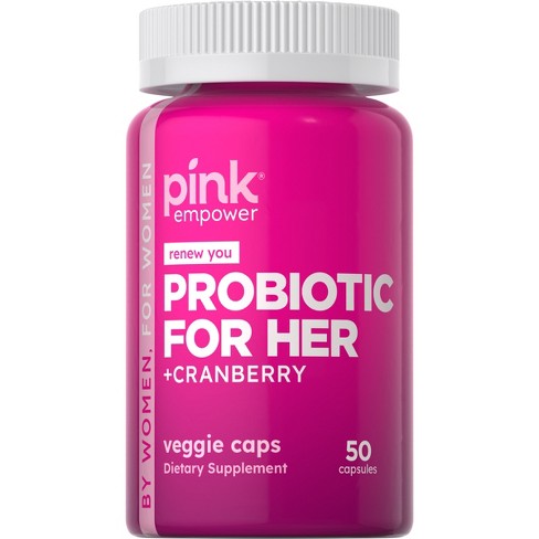 Pink Vitamins Renew You Probiotic For Her Veggie Capsules - 50ct : Target