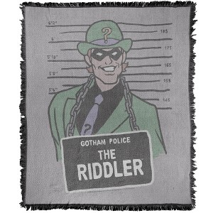 Batman The Riddler Mugshot Blanket 50"x60" Woven Tapestry : Target