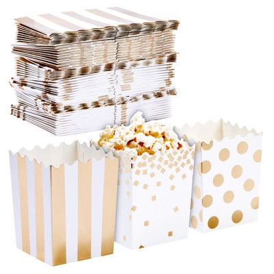 Blue Panda 60 Pack Mini Popcorn Boxes For Party, Gold Popcorn ...