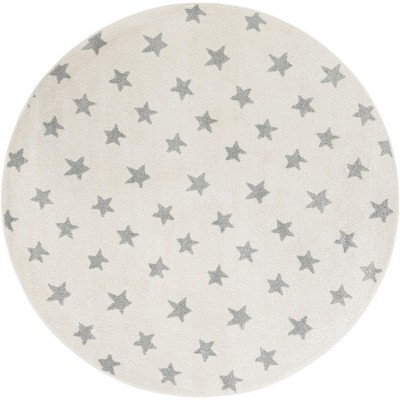 Unique Loom Whimsy Kids Collection Area Rug - Stars (6' 1" Round Daisy ...