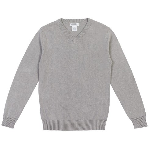 Cozeeme Big Boys V-neck Long Sleeve Sweater Gray 18-20 : Target