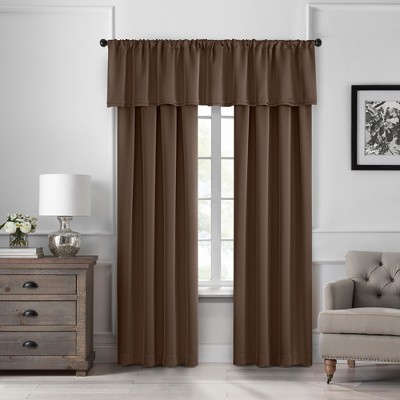 Vanderbilt Straight Pleated Window Valance - 50" X 18" - Chocolate ...