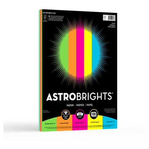 Astrobrights® Color Paper, 8.5" X 11", 24lb/89 Gsm, "Glow" 5-Color ...