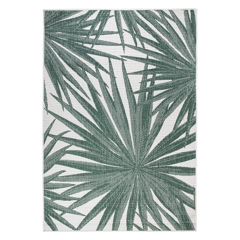World Rug Gallery Tropical Leaves Nature Inspired Reversible Indoor ...