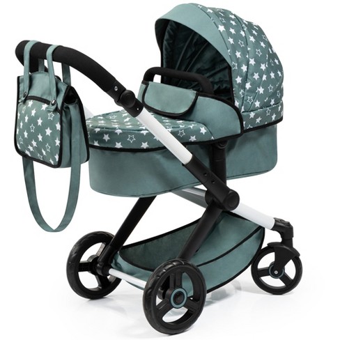 Bayer Design Dolls Pram Xeo Stars Green White For Dolls Up To 20 Target