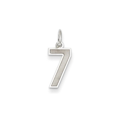 Black Bow Jewelry 14k White Gold, Jersey Collection, Small Number 7 ...