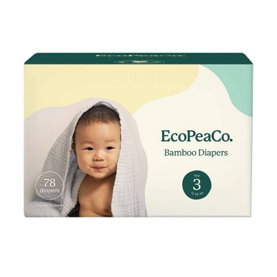 Ecopeaco Bamboo Diapers For Sensitive Skin - Size 3 - 78ct : Target