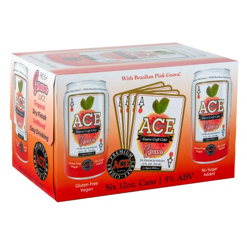 Ace Guava Hard Cider -6pk/12 Fl Oz Cans : Target