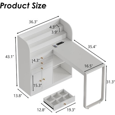 PAKASEPT Manicure Table with Led Light, Nail Desk Australia | Ubuy
