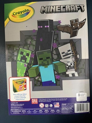 Crayola 96pg Minecraft Coloring Book With Sticker Sheet : Target
