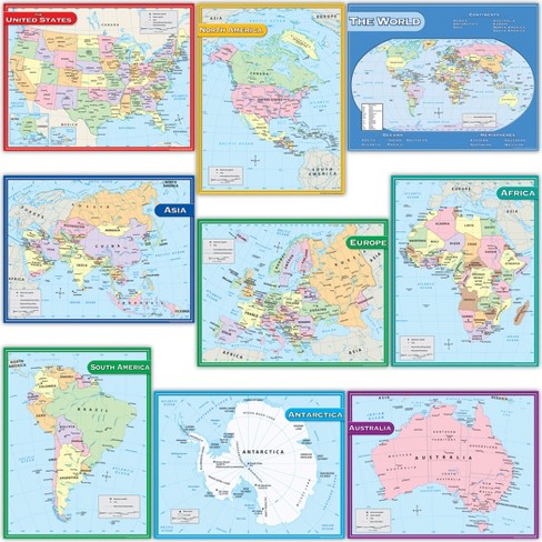 Teacher Created Resources® Map Charts Set, Set Of 9 : Target