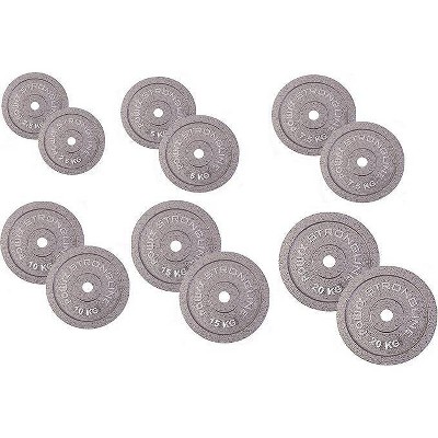 Powrx Cast Iron Weight Plates Ideal For Dumbbells And Barbells, Silver ...