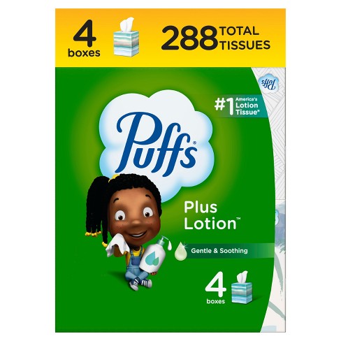 Puffs Plus Lotion Facial Tissue - 4pk/72ct : Target