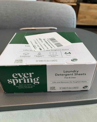 Free & Clear Laundry Detergent Sheets - 64 Loads - Everspring™ : Target