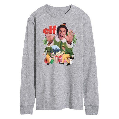 Men's - Elf - Christmas Merch Tee Long Sleeve Graphic T-shirt : Target