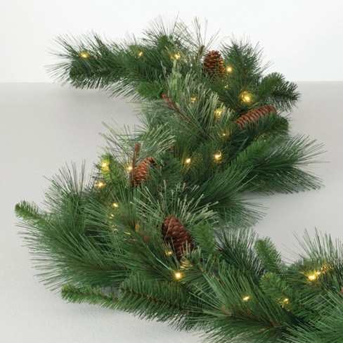 Garland with lights indoor store