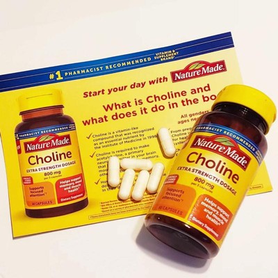 Nature Made Choline Capsules - 60ct : Target