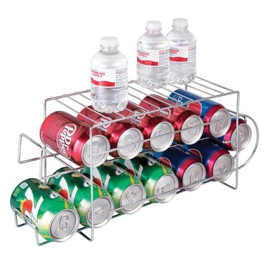 Mdesign Metal 2-tier Pop/soda And Food Can Storage Dispenser : Target