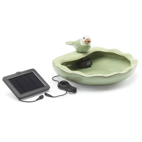 Smart Solar 6.81" Ceramic Bird Solar Spitter Fountain : Target