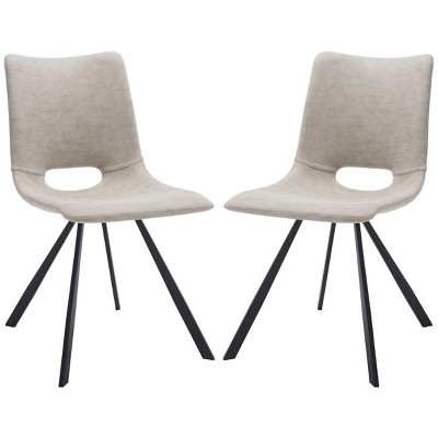 Set 2 17" Ansonia Dining Chairs Gray/chrome - Acme Furniture : Target