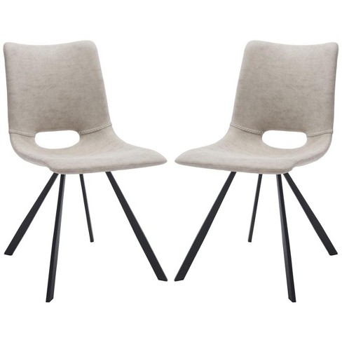 Mika Dining Chair (set Of 2) - Stone/black - Safavieh : Target