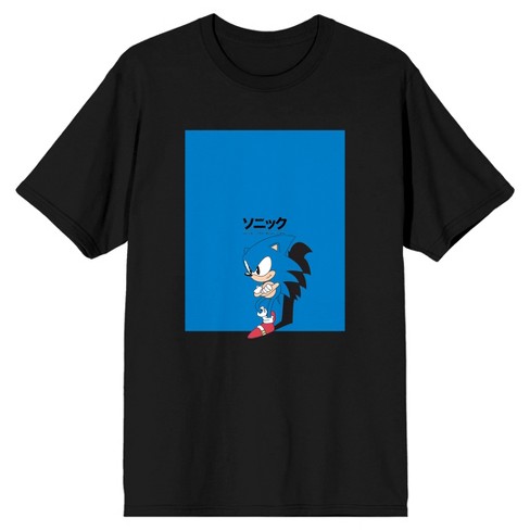 Men's Black Sonic The Hedgehog Retro Tee : Target