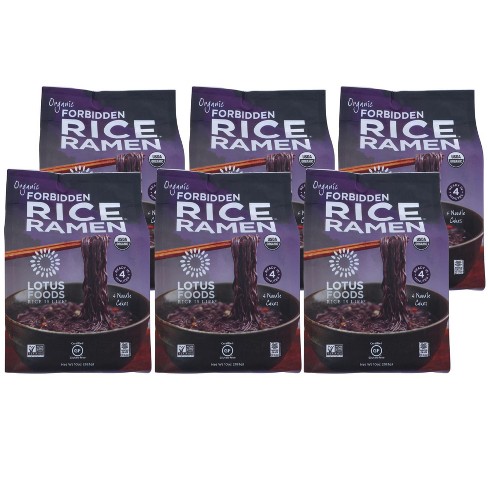Lotus Foods Forbidden Rice Ramen 4 Noodle Cakes - Case Of 6/10 Oz : Target