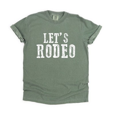 Simply Sage Market Women's Let's Rodeo Short Sleeve Garment Dyed Tee - Xl - Moss : Target