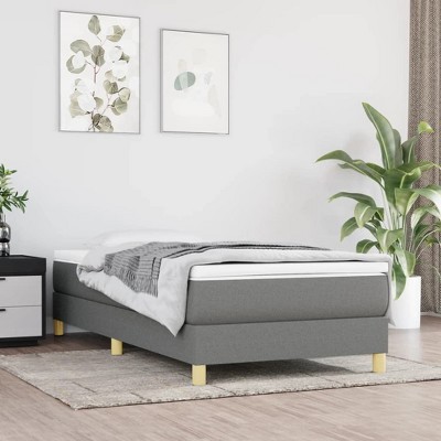 Vidaxl California King Size Box Spring Bed Frame In Light Gray - Sturdy ...